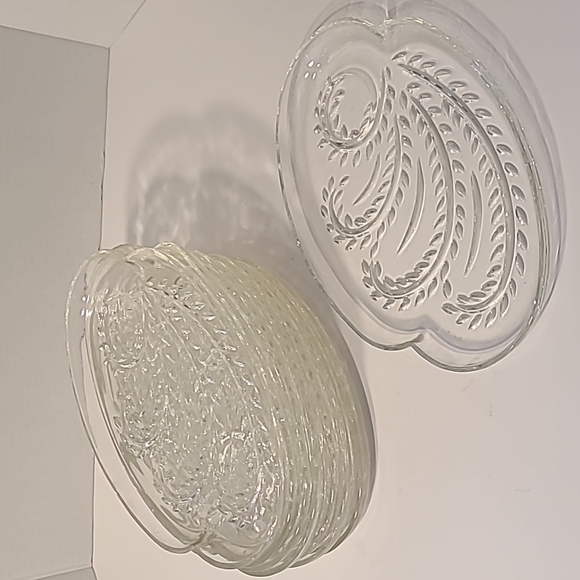 Federal Glass Company | Dining | Vintage 8 Piece Glass Homestead Snack ...